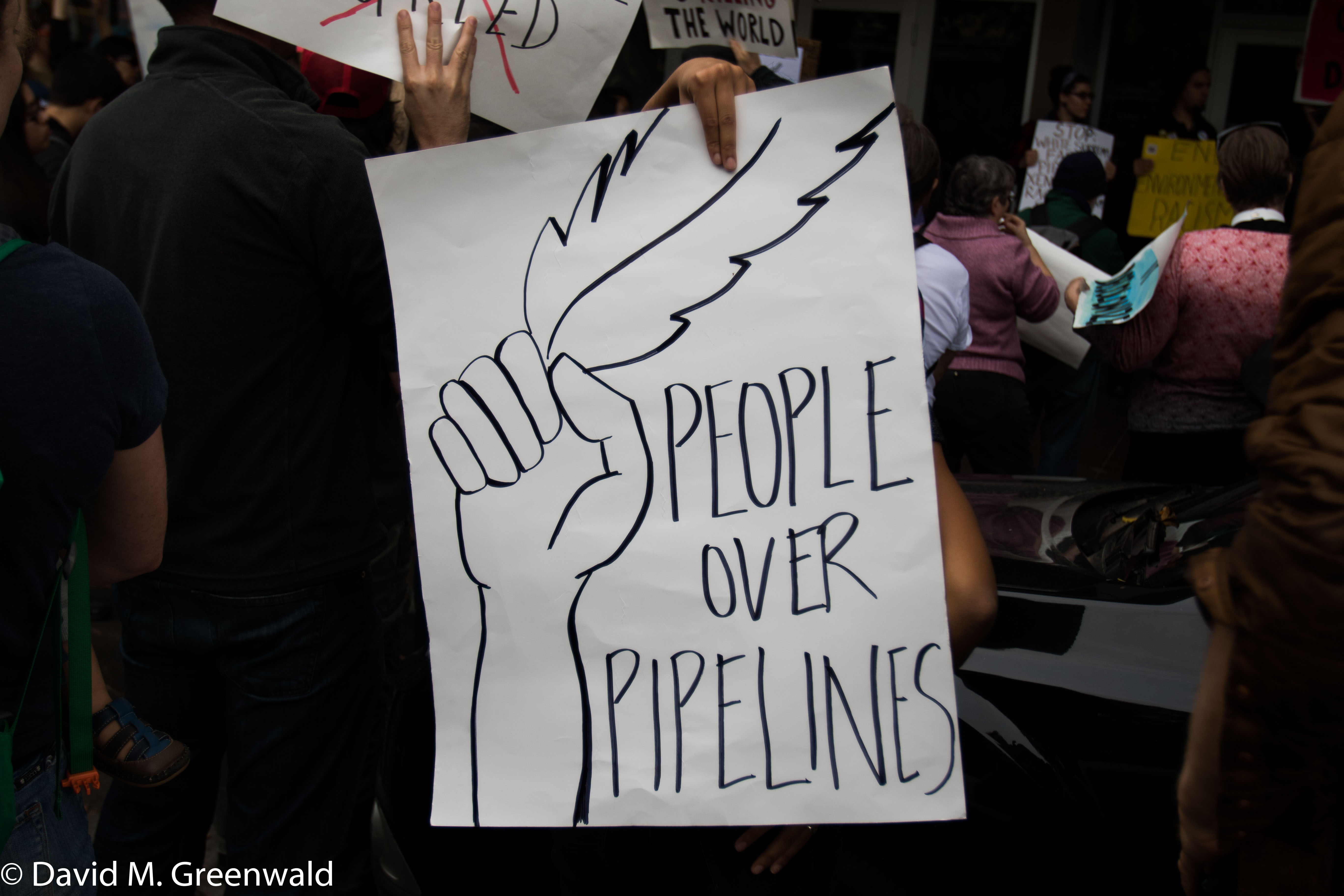 Protesters for DAPL March Around Downtown and Block Intersection ...