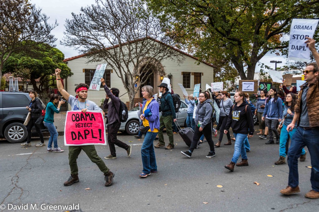 Protesters for DAPL March Around Downtown and Block Intersection ...