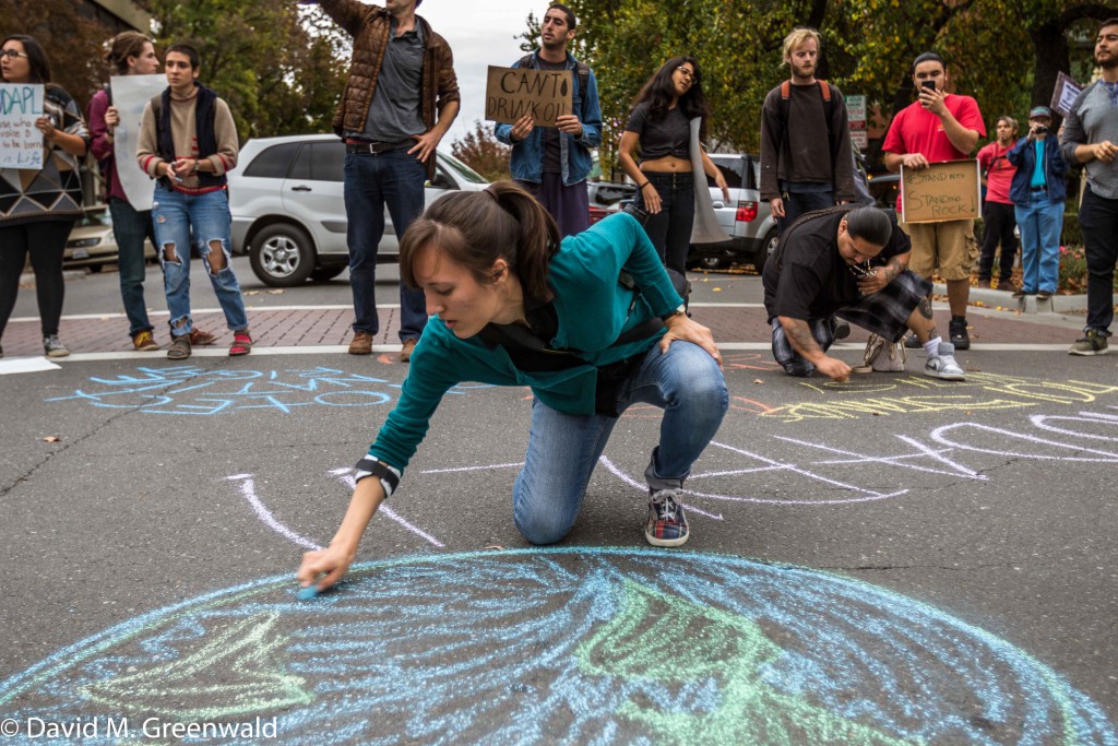 Protesters for DAPL March Around Downtown and Block Intersection ...